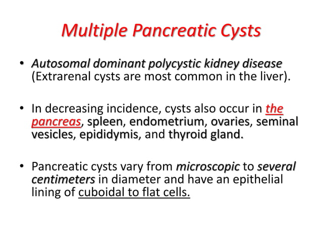 Cystic Tumors Of The Pancreas Ppt