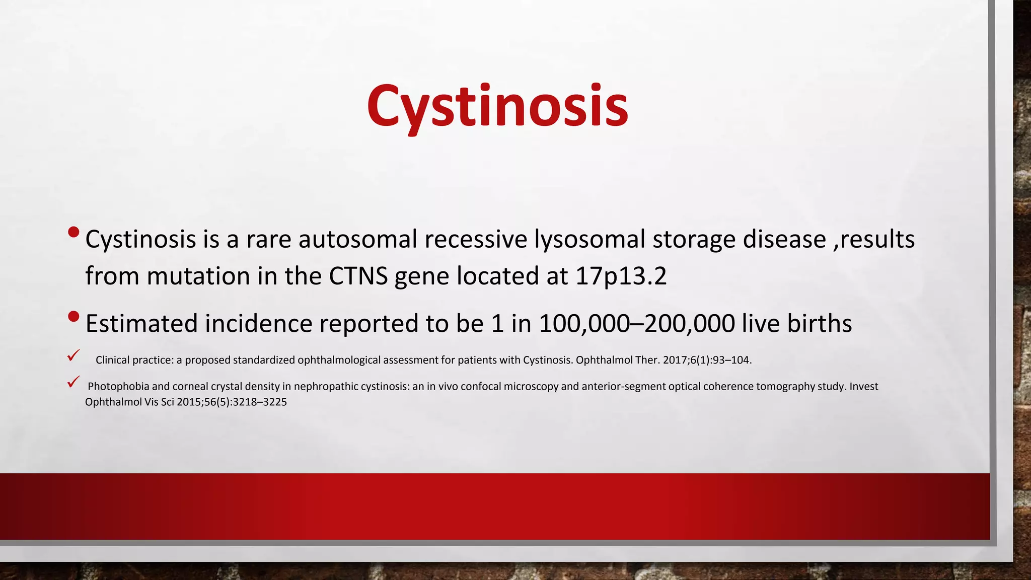 Cystinosis | PPT