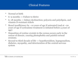 cystinosis-Introduction, diagnosis and management | PPTX