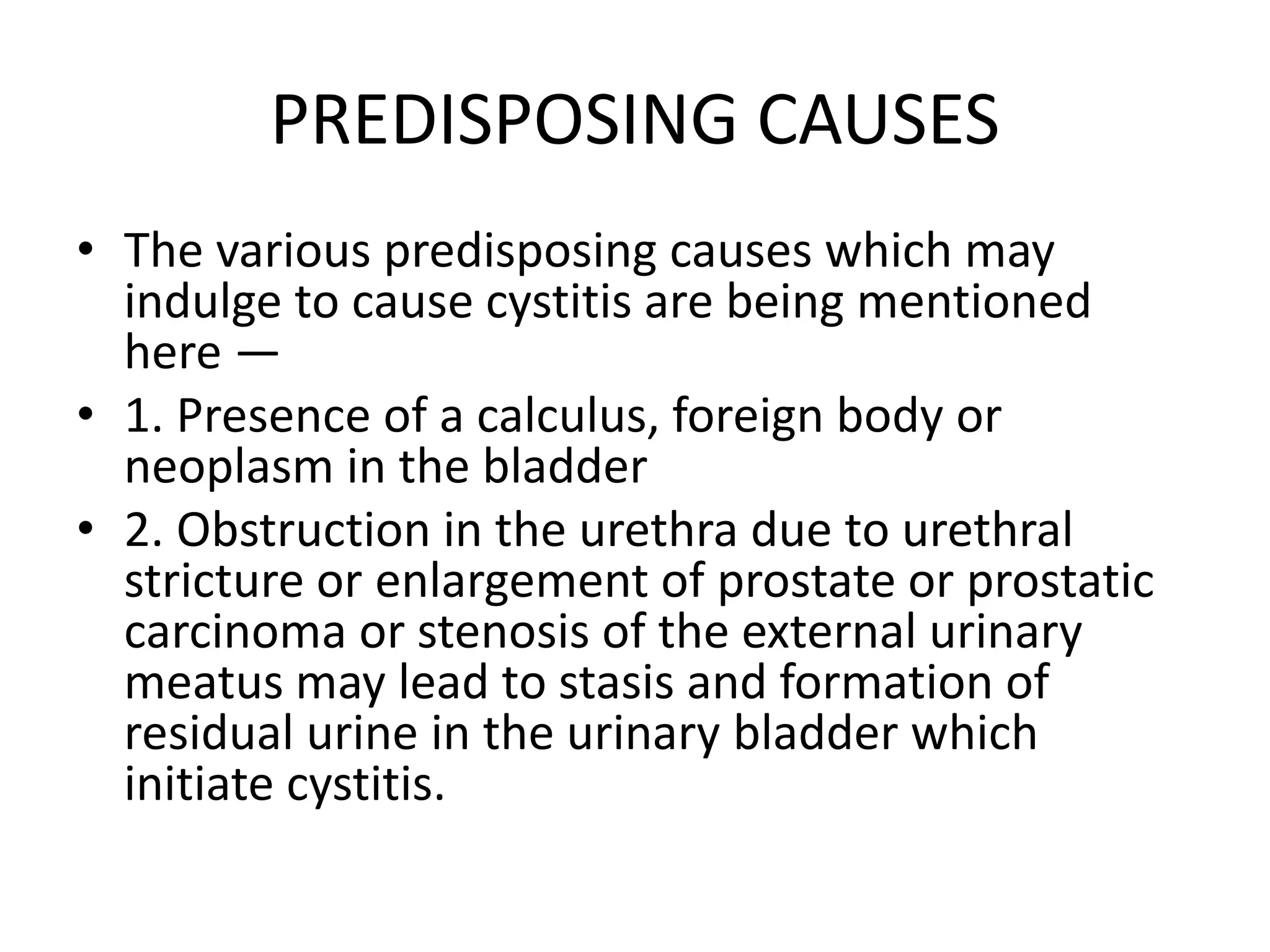 CYSTITIS.pptx | Digestive Disorders | Diseases and Conditions