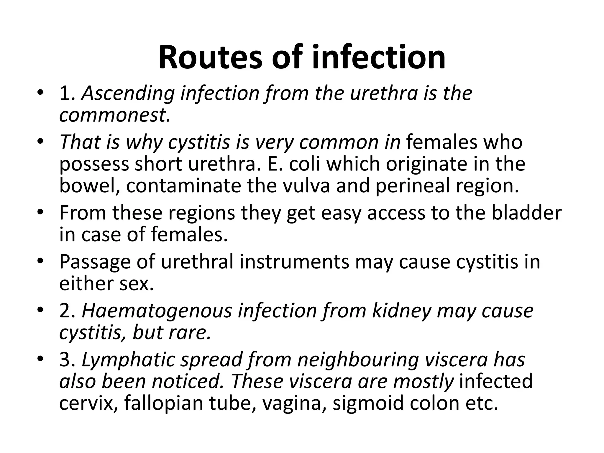 CYSTITIS.pptx | Digestive Disorders | Diseases and Conditions