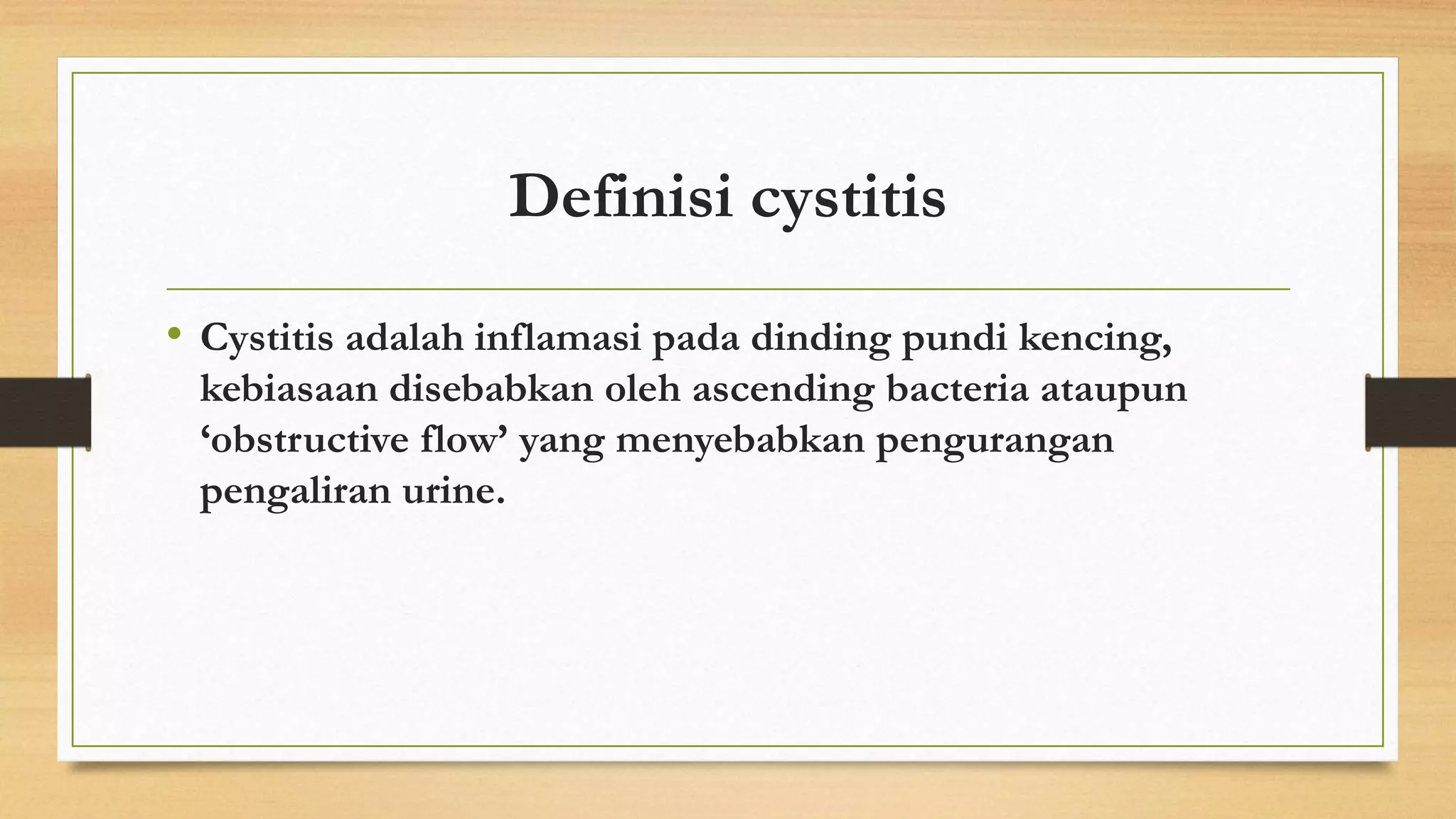 Cystitis (medical) | PPT