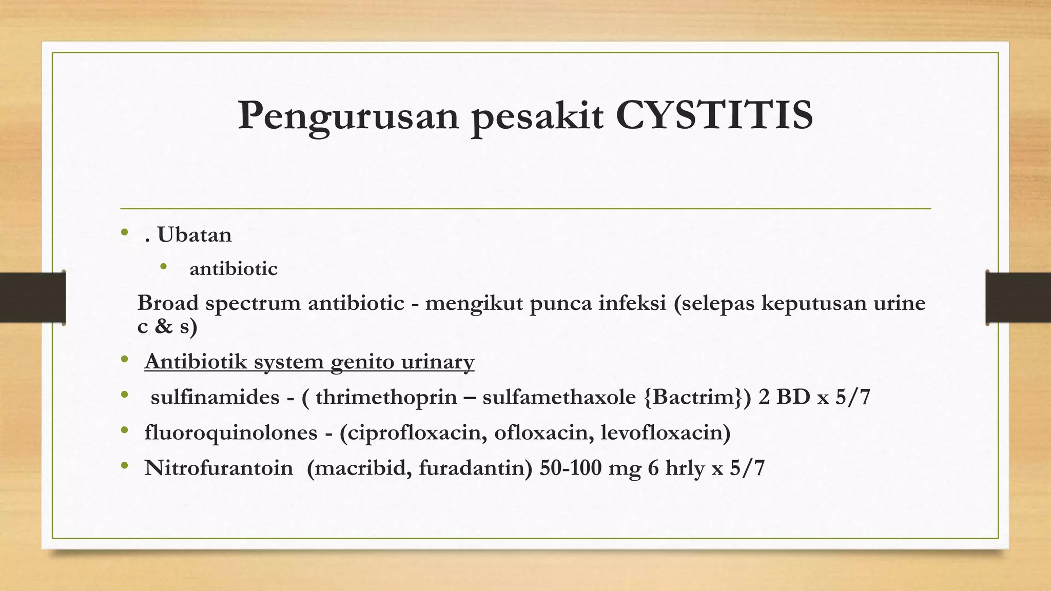 Cystitis (medical) | PPT