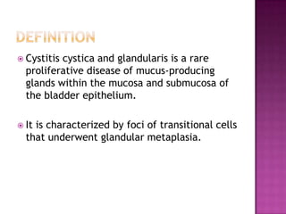 Cystitis Cystica and Glandularis | PPTX