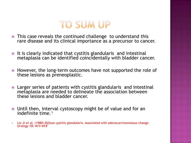 Cystitis Cystica and Glandularis | PPTX