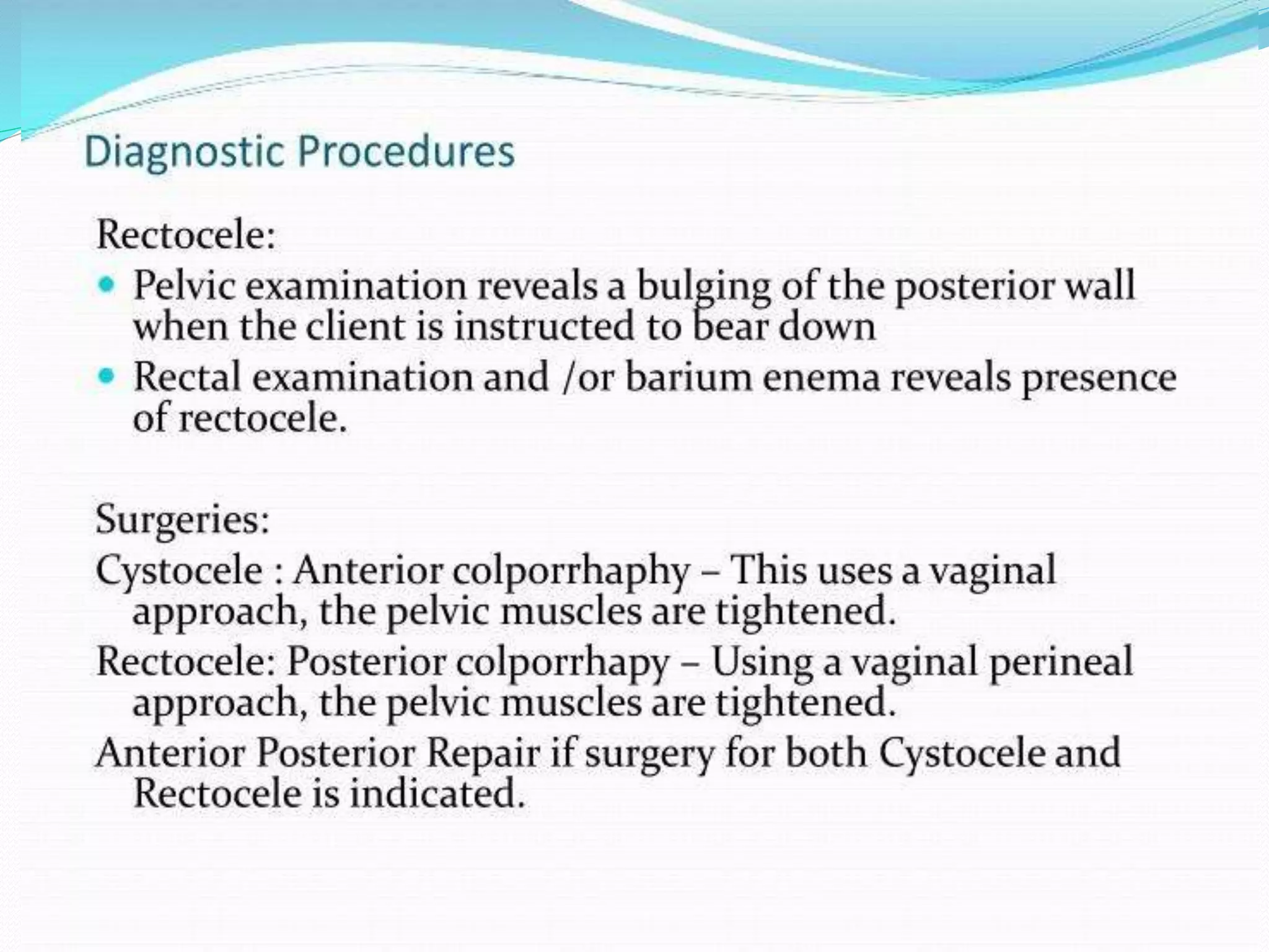 CYSTOCELE AND RECTOCELE.pptx
