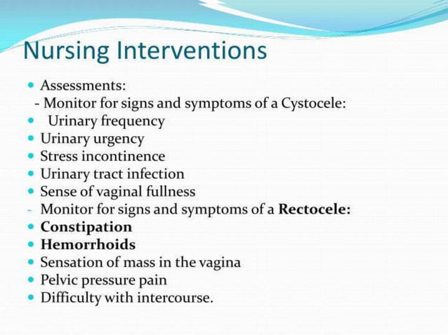 CYSTOCELE AND RECTOCELE.pptx | College Education | Education