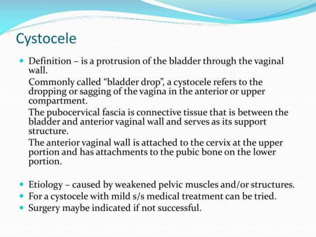 CYSTOCELE AND RECTOCELE.pptx | College Education | Education