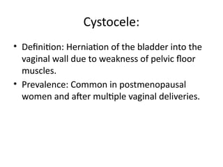 Cystocele and Rectocele Cystocele and Rectocele.pptx