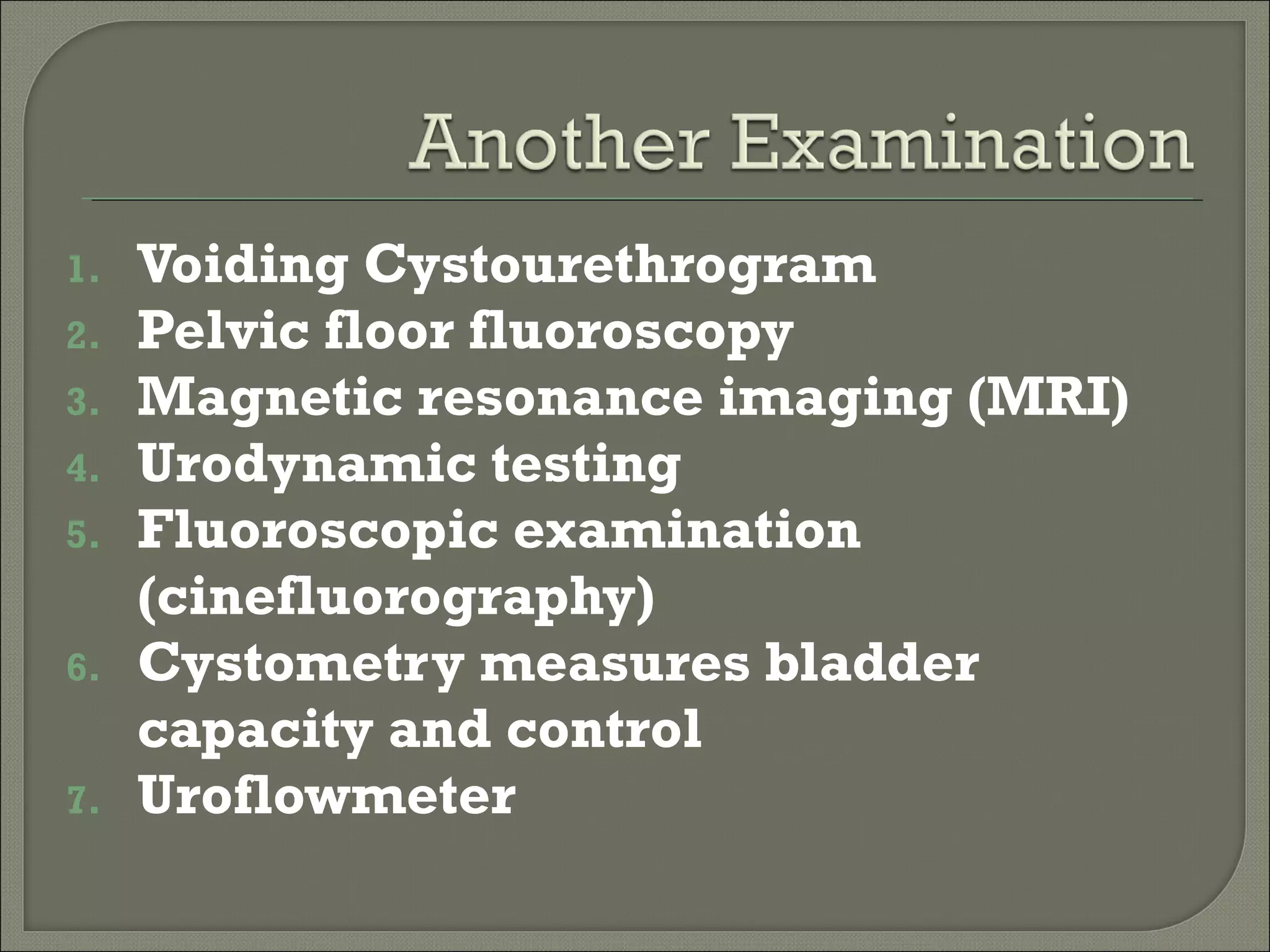 Cystocele physical examination | PPT