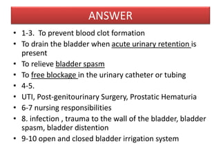 Cystoclysis bladder irrigation | PPTX