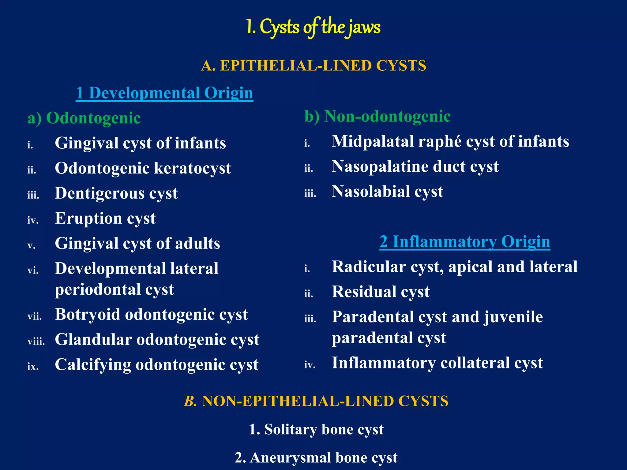 cysts of the oral and maxillofacial region | PPTX