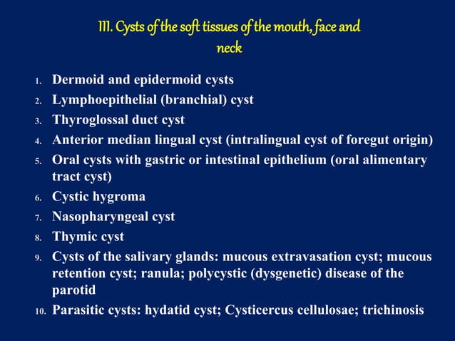 cysts of the oral and maxillofacial region | PPTX