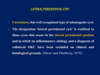 cysts of the oral and maxillofacial region | PPTX