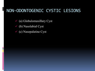 Cysts of the Oral Cavity | PPTX
