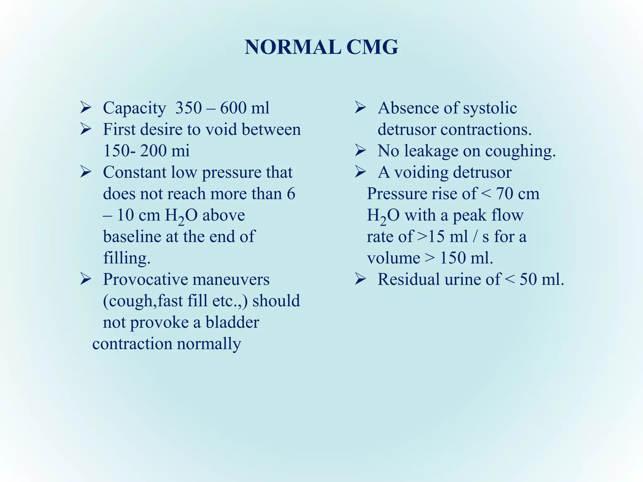 Cystometrogram Storage Phase | PPTX