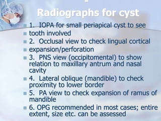 cysts of the jaws | PPTX