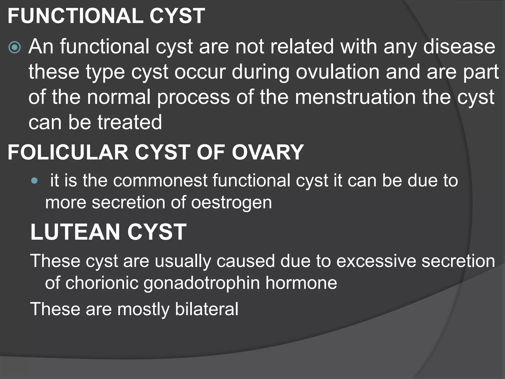 Cysts and fibroids | PPTX