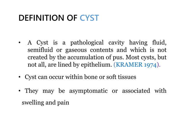 Cysts in children | PPTX