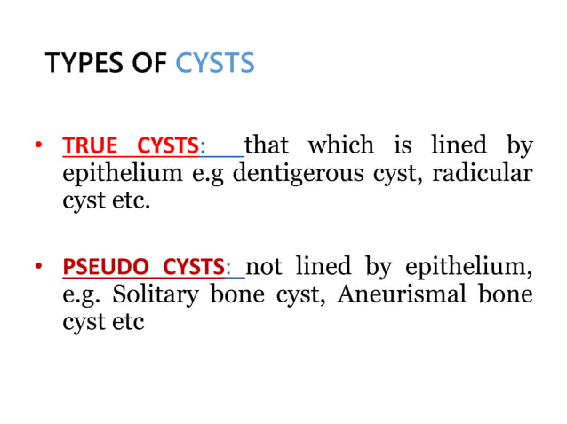 Cysts in children | PPTX