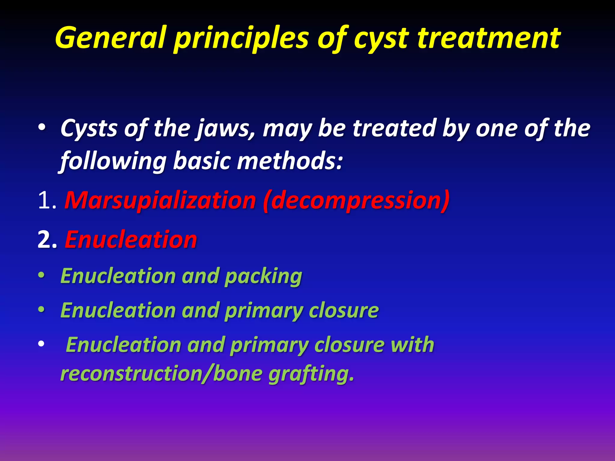 Cysts in orofacial region | PPSX