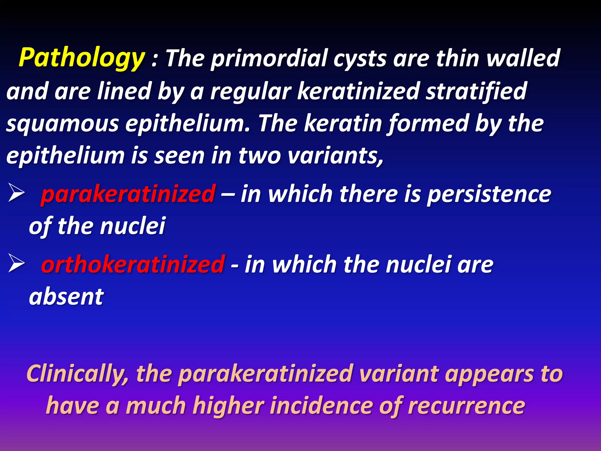 Cysts in orofacial region | PPSX