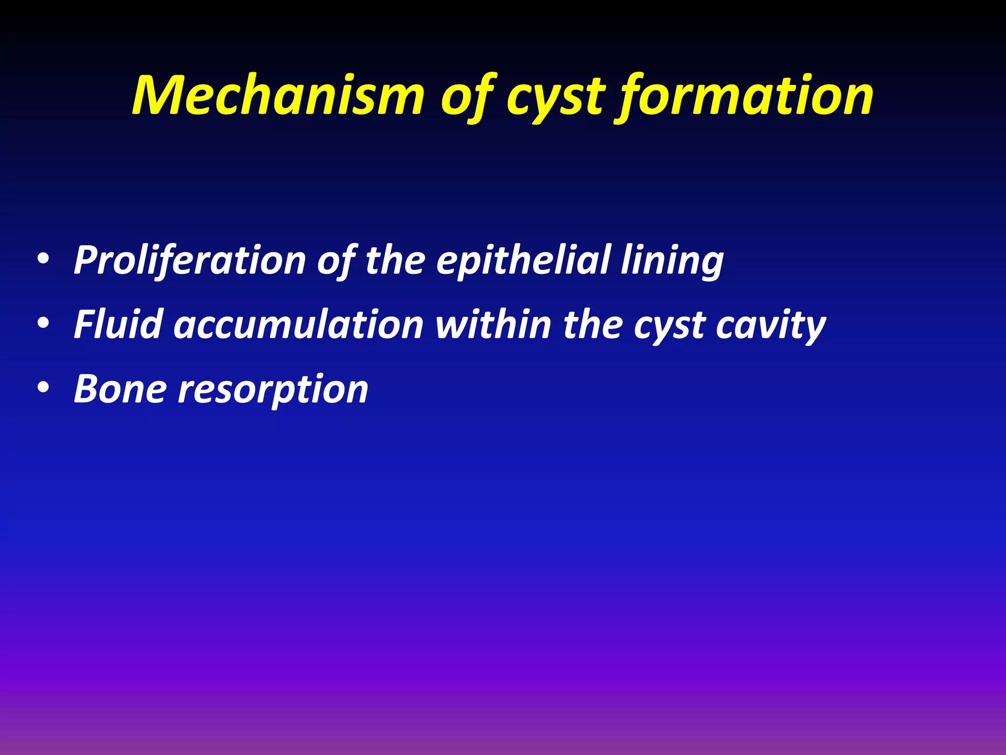 Cysts in orofacial region | PPSX