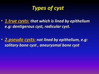 Cysts in orofacial region | PPSX