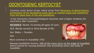 CYSTS OF HEAD AND NECK | PPTX