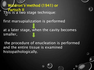 Cysts of jaw- management oral and maxillofacial surgery | PPTX