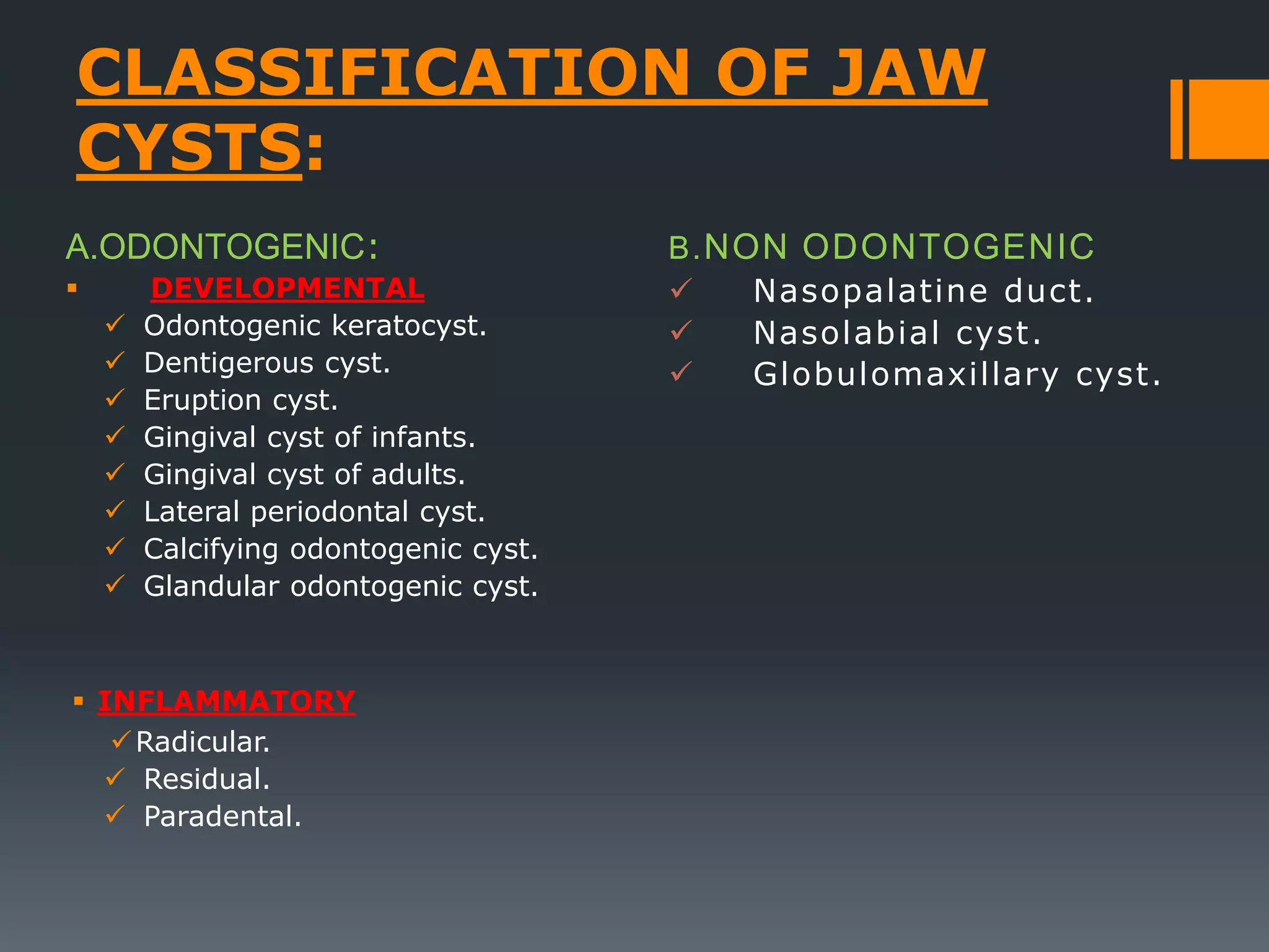 Cysts of oral regions | PPTX