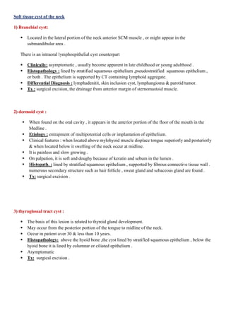 Cysts of the jaw and neck | DOCX