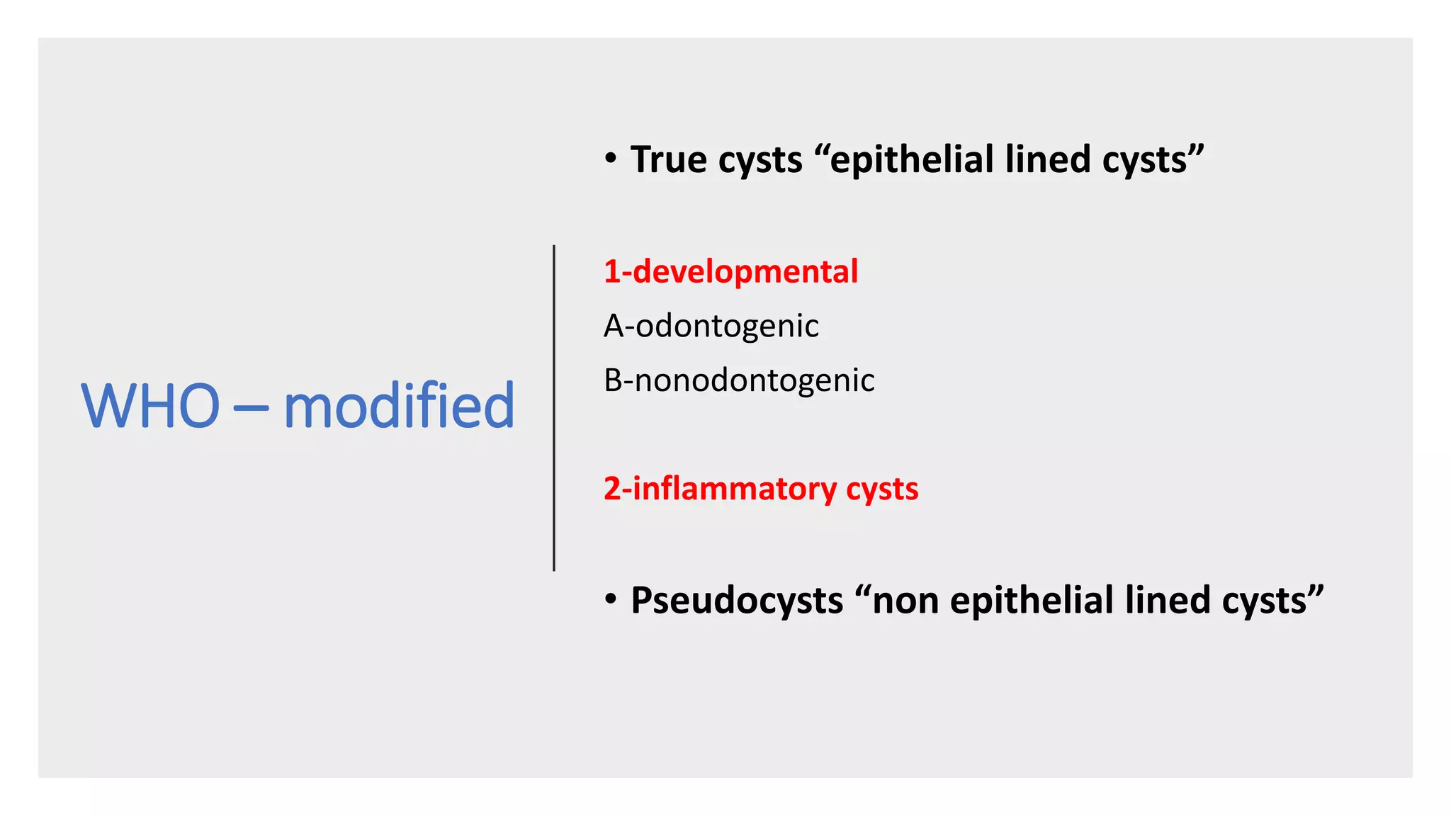 Cysts of the jaws (Doctor Faris Alabeedi MSc, MMedSc, PgDip, BDS.) | PPTX