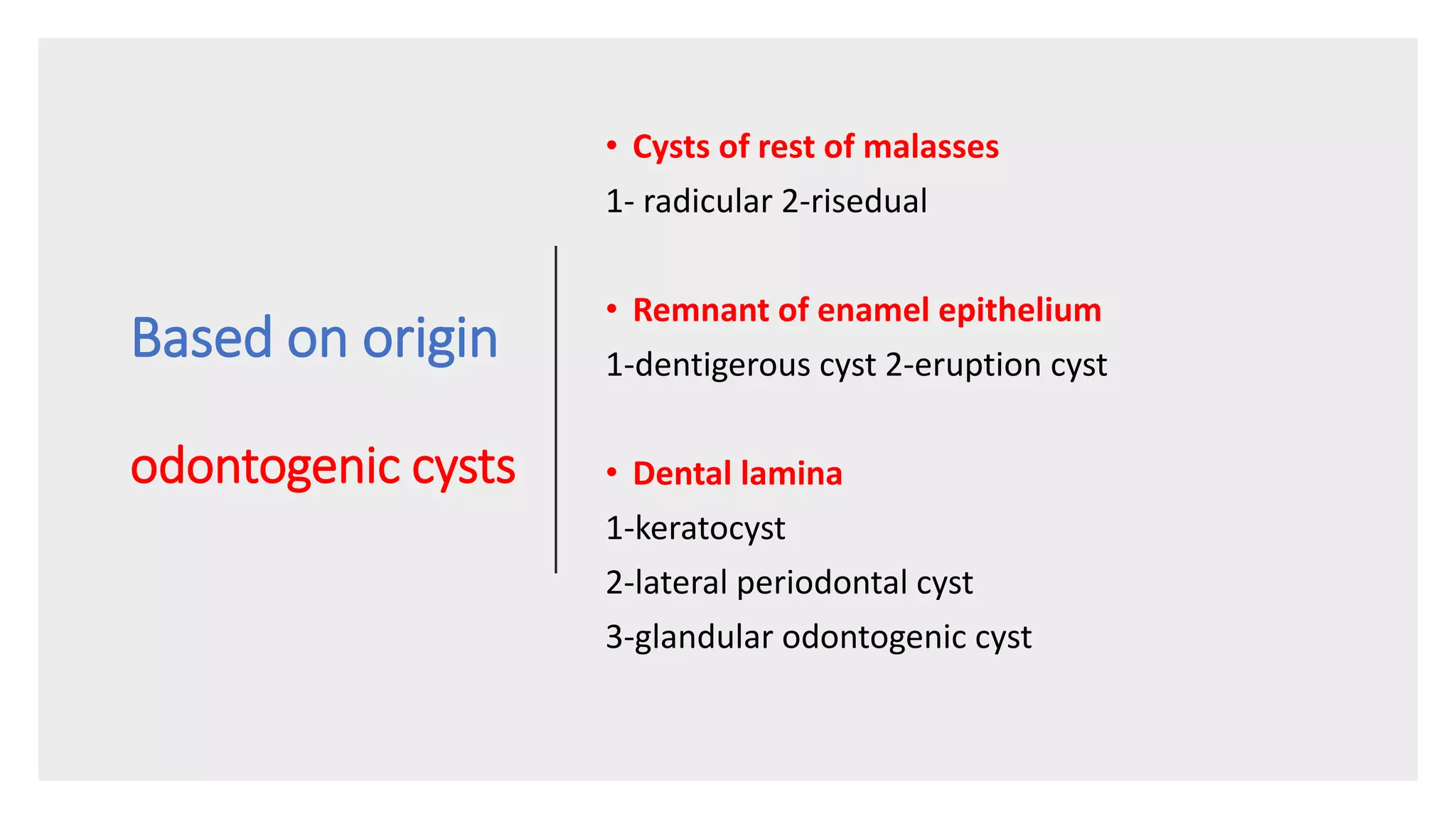 Cysts of the jaws (Doctor Faris Alabeedi MSc, MMedSc, PgDip, BDS.) | PPTX