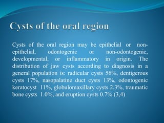 Cysts of the oral region | PPTX