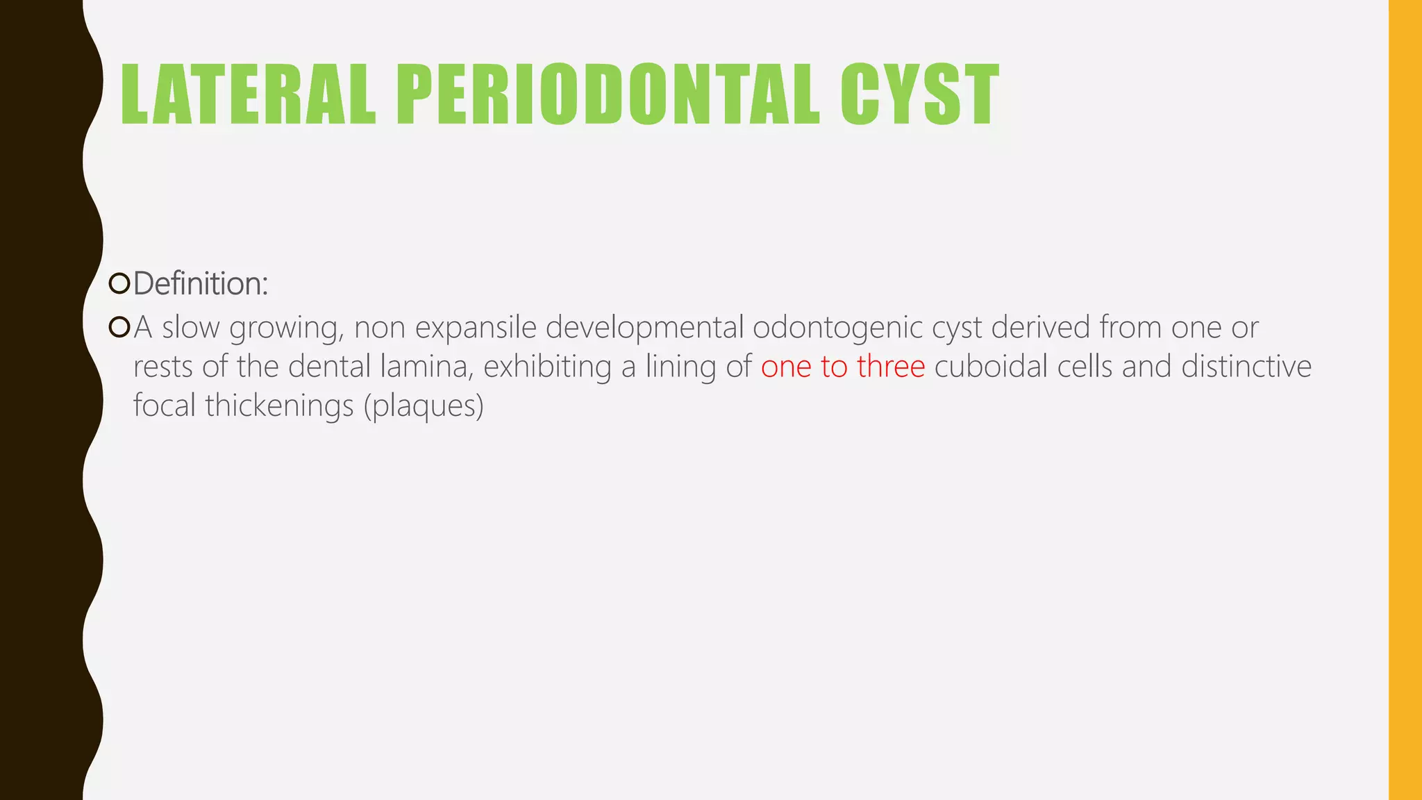 Cysts Of The Oral Region - Oral Pathology | PPTX