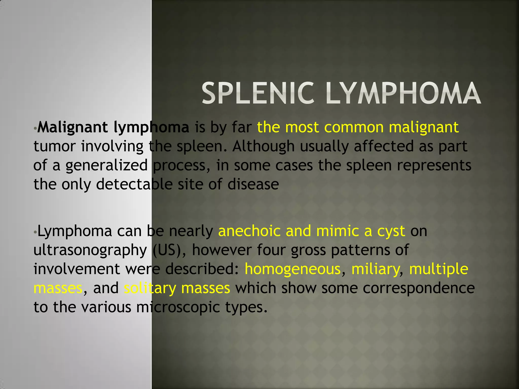 Cysts of the spleen | PDF