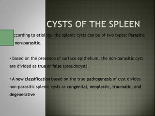 Cysts of the spleen | PDF