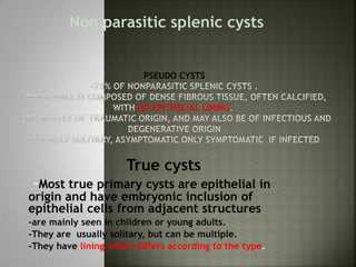Cysts of the spleen | PDF