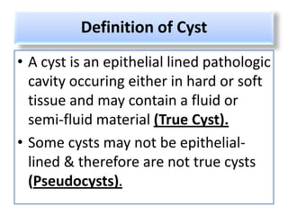Cysts part 1 | PPTX