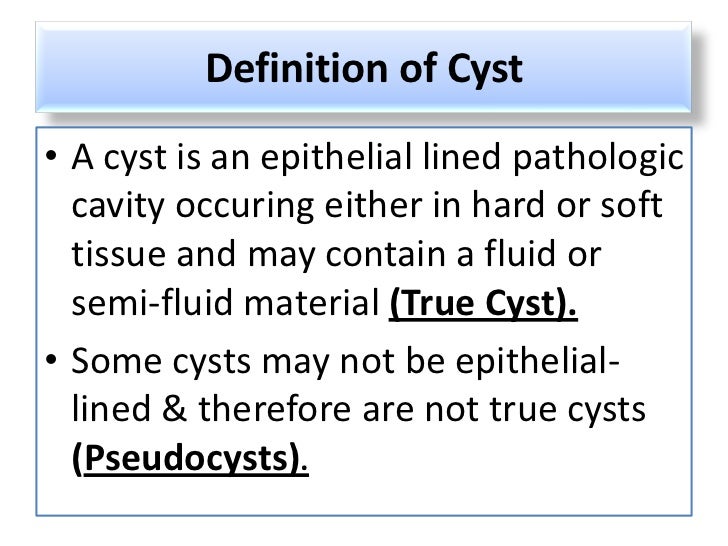 Cysts part 1