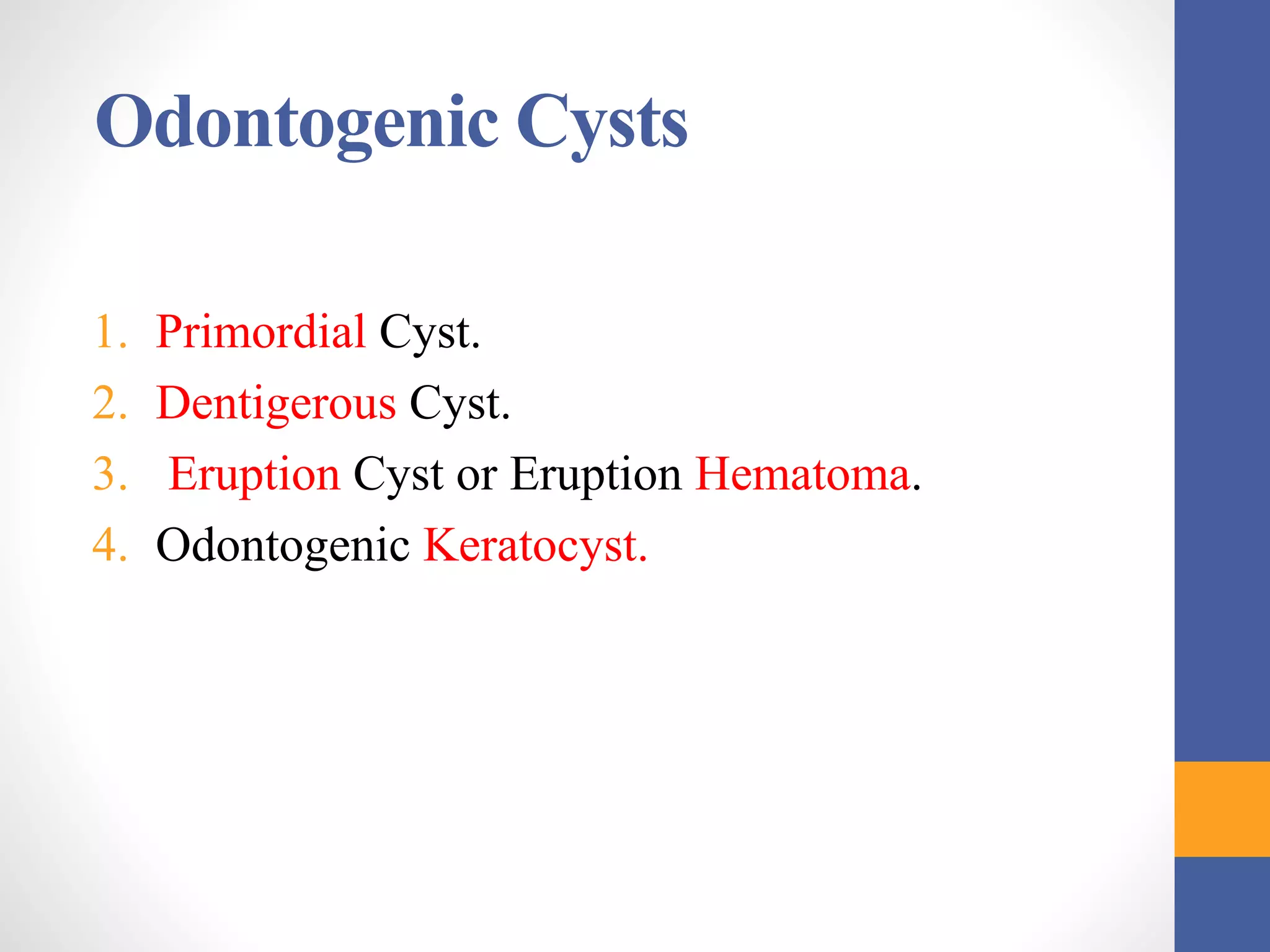 Cysts and tumors in pediatric dentistry | PPTX