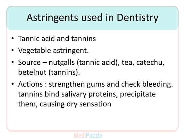 Dentistry-_Astringents.pdf | Oral care | Personal Care