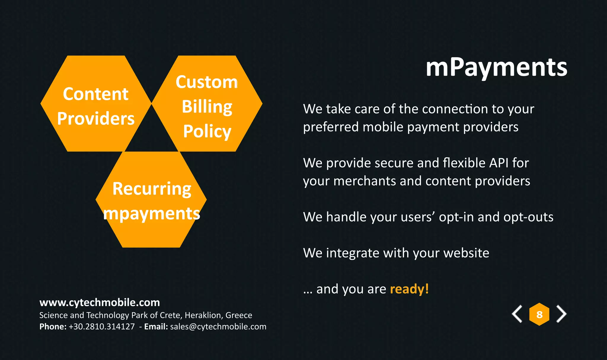 Cytech Mobile company profile and mCore platform | PPT