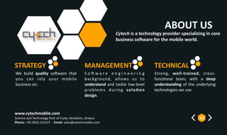 Cytech Mobile company profile and mCore platform | PPT