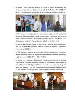 Overview of the CYTER of Sri Balaji Vidyapeeth | PDF