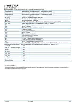 Cythrin max msds | PDF