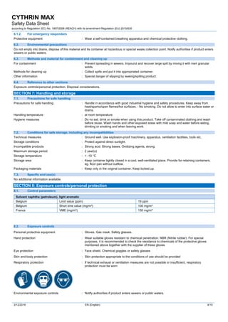 Cythrin max msds | PDF