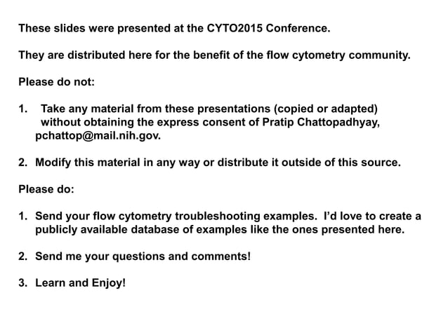 Cyto 2015 Forensic Flow Cytometry Tutorial | PDF | Chemistry | Science