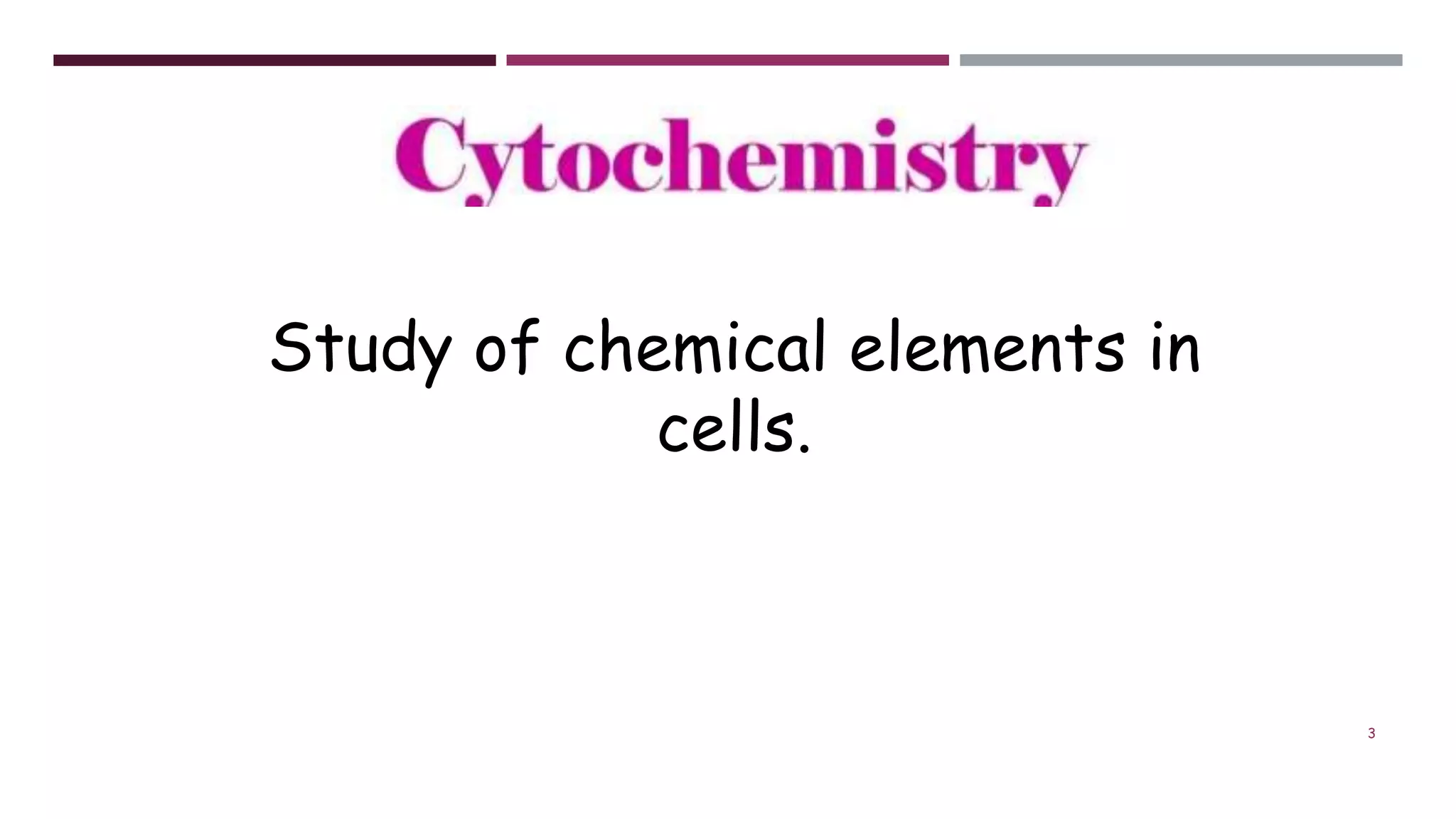 Cytochemistry i | PDF